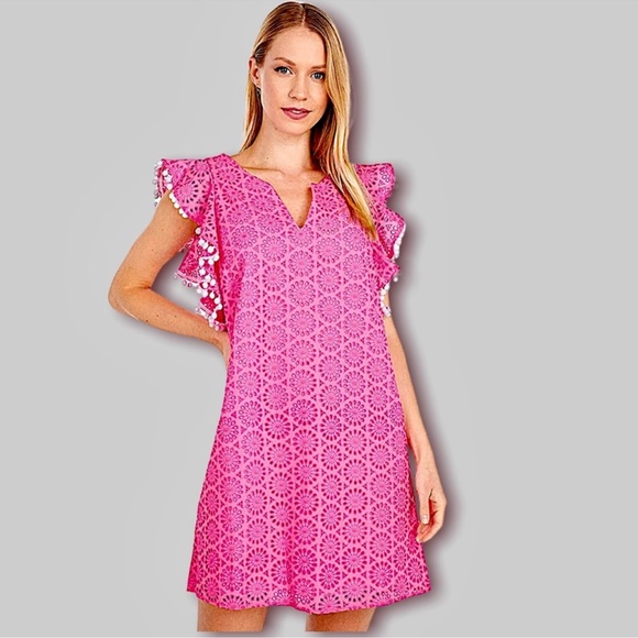 Lilly Pulitzer | Dresses | Nwt Size Medium Neon Geo Pink Lilly Pulitzer ...